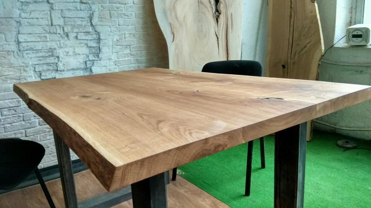 Купить Дубовая столешница из массива дерева живой край для стола, цена ...