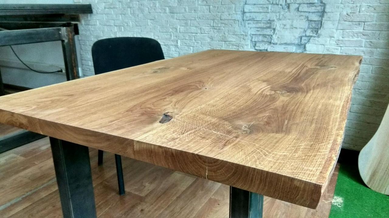 Купить Дубовая столешница из массива дерева живой край для стола, цена ...