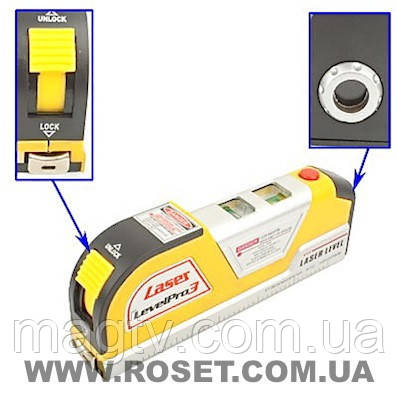 Лазерный Уровень Laser Level Pro 3 + Рулетка 2,5 Метра — в Категории ...