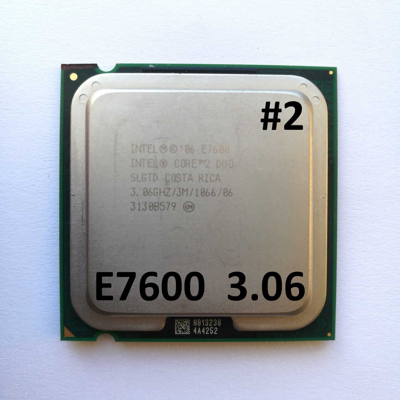 Процессор ЛОТ#2 Intel® Core™2 Duo E7600 R0 SLGTD 3.06GHz 3M Cache 1066 MHz FSB Socket 775 Б/У ...