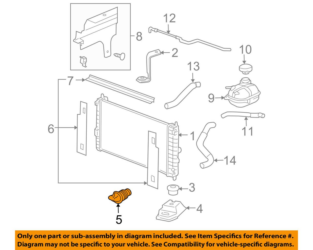 Пробка (заглушка) радіатора охолодження двигуна зливна GM 13267636 OPEL ...