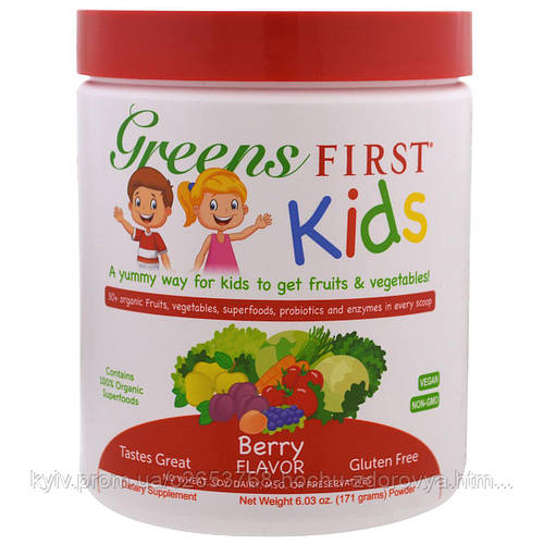 Greens First, Для детей, Коктейль с антиоксидантами и суперфудами ...