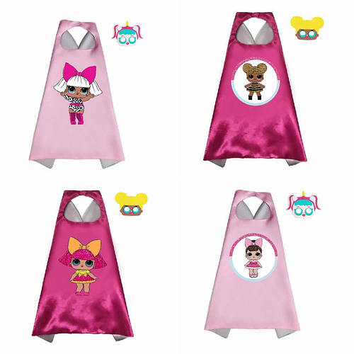 Костюм куклы LOL ( плащ и маска), платье с ЛОЛ , платье детское , плащ ...