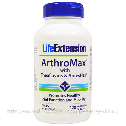 Life Extension, Arthromax с теафлавинами и Apresflex, 120 растительных ...