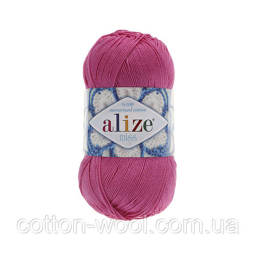 Alize Miss (Алізе Міс) 100% мерсеризує бавовна 130 світла фуксія, ціна ...