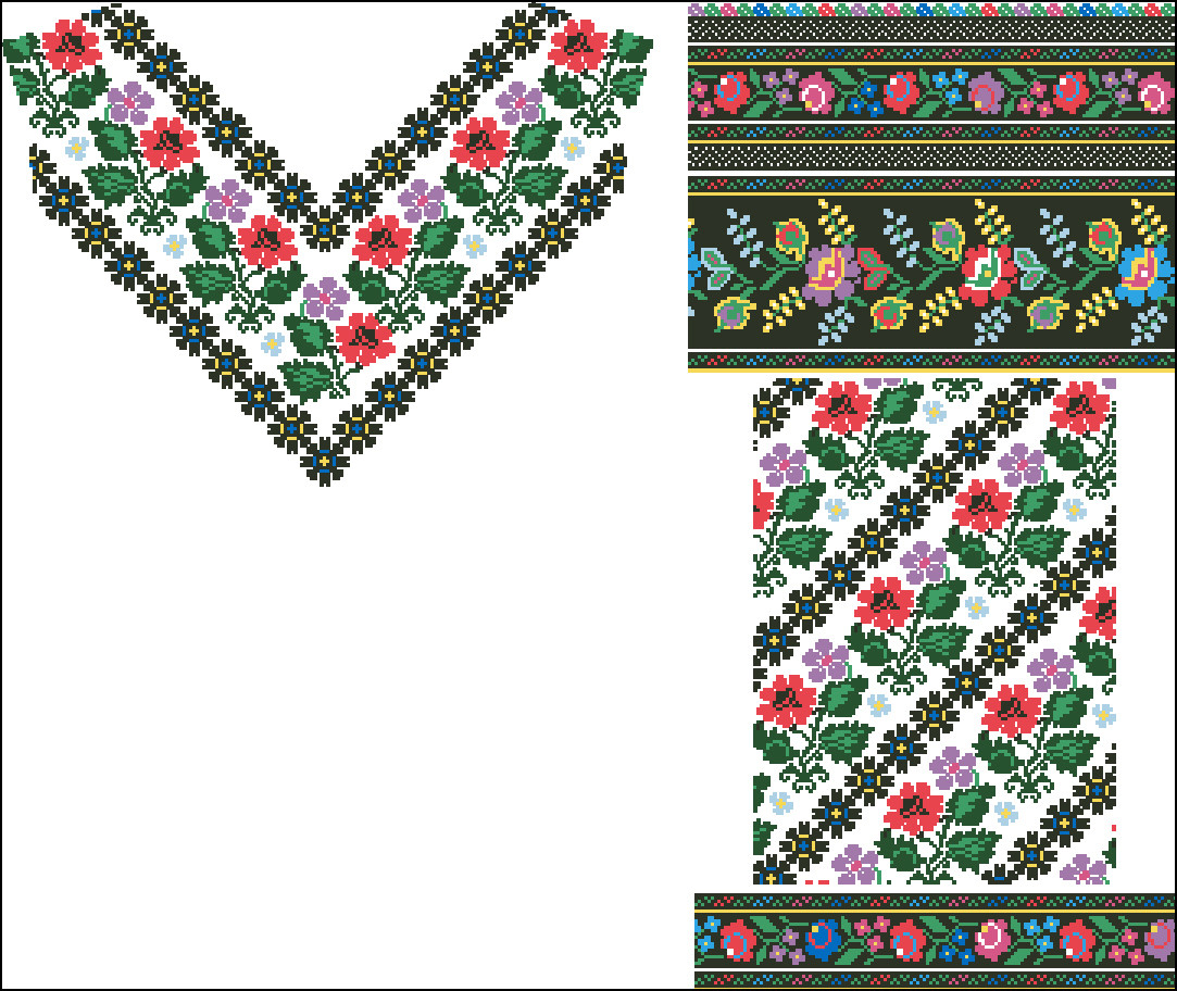 Купити Борщівська вишиванка. Схема PDF, xsd, dst, pes, jef, hus, ціна ...