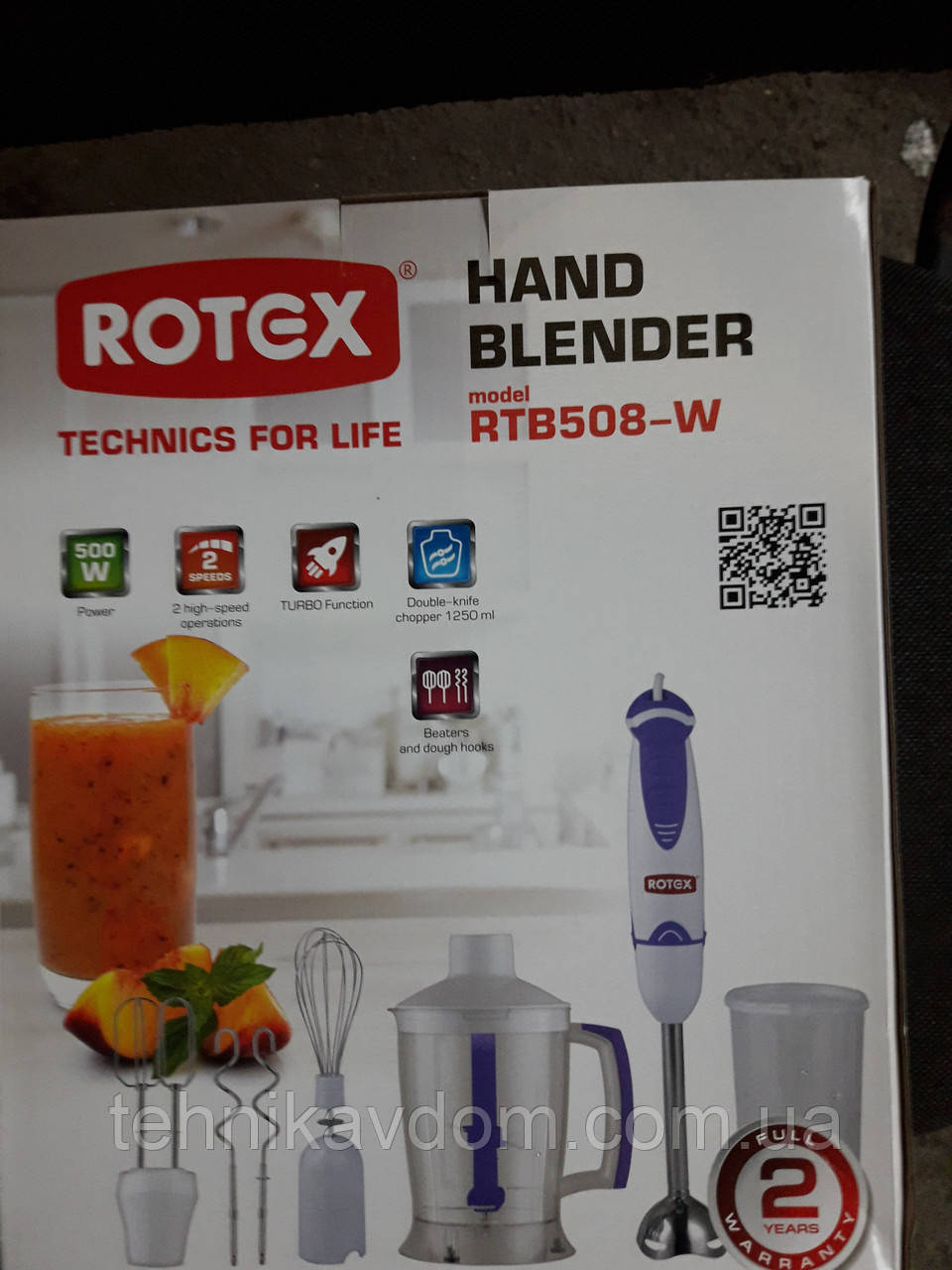 Блендер-миксер 4 в1 ROTEX RTB 508-W: продажа, цена в Харькове. Блендеры от "Интернет Магазин ...