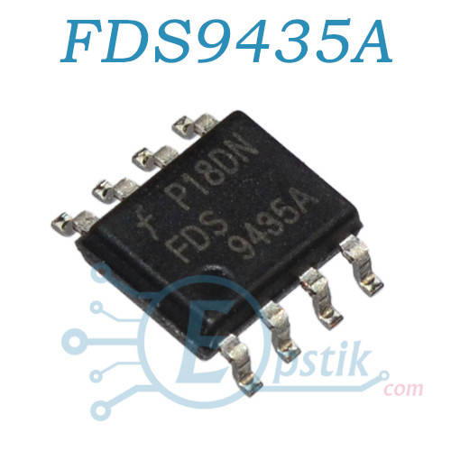 Купить FDS9435A, MOSFET транзистор, P-канал, 30В 5.3А, SOP8, цена 12.65 ...