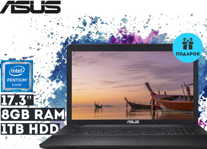 Ноутбук Asus f751n 17.3" HD+ LED (Pentium N4200, 8GB RAM, 1TB HDD ...