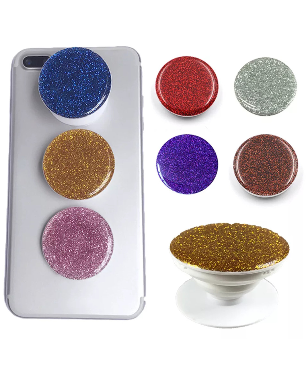 Попсокет для телефона блестящий «Popsocket party» круглый яркий для ...