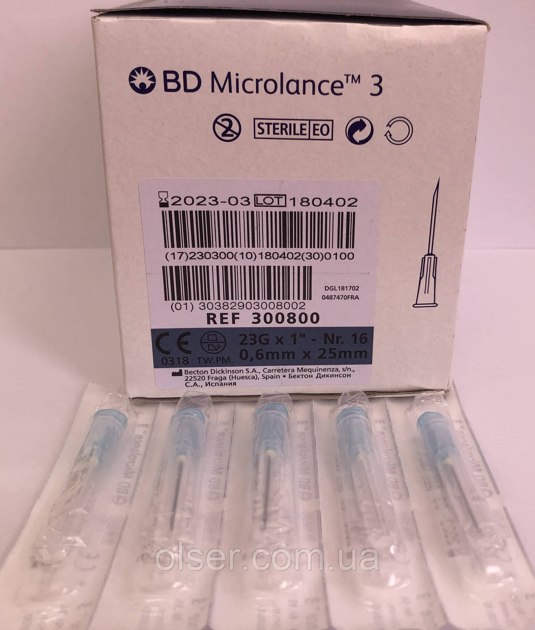 Игла для мезотерапии Microlance 23G (0.6x25 мм) — одноразовая продукция ...