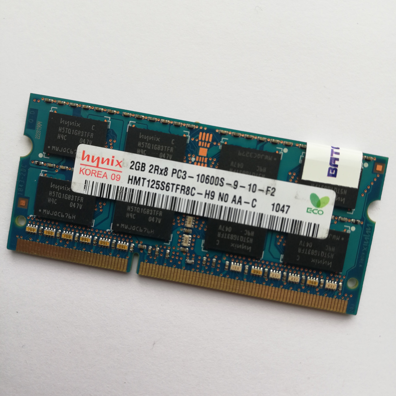 Оперативная память для ноутбука Hynix SODIMM DDR3 2Gb 1333MHz 10600s CL9 (HMT125S6TFR8C-H9 N0 AA ...