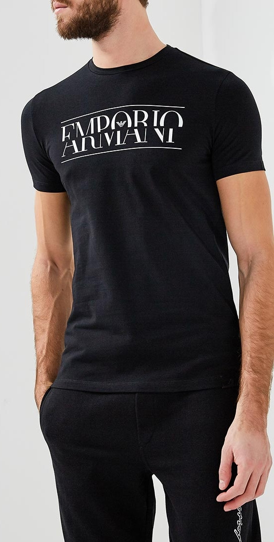 Купить Футболка мужская Armani, армани черная | Robishop.com.ua – 917841200