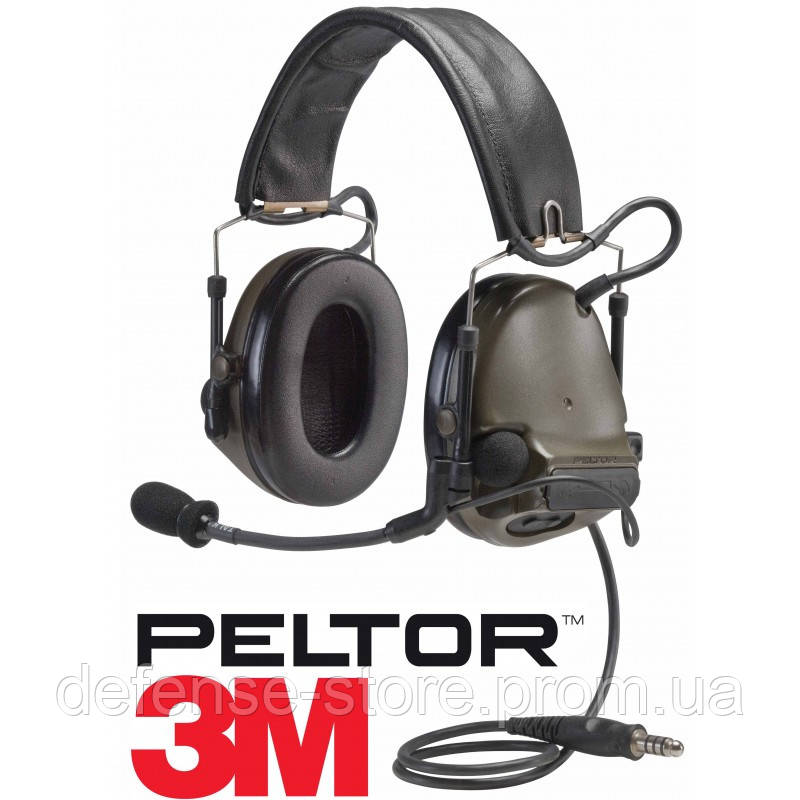 Активные наушники 3M / Peltor ComTac III Single Comm - Olive Drab Green ...