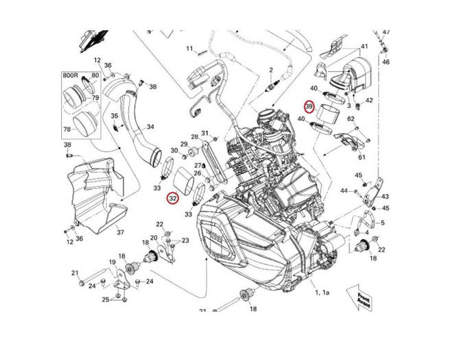 Купити Адаптер повітроводу варіатора BRP Can-Am 707000154, ціна 975 грн ...