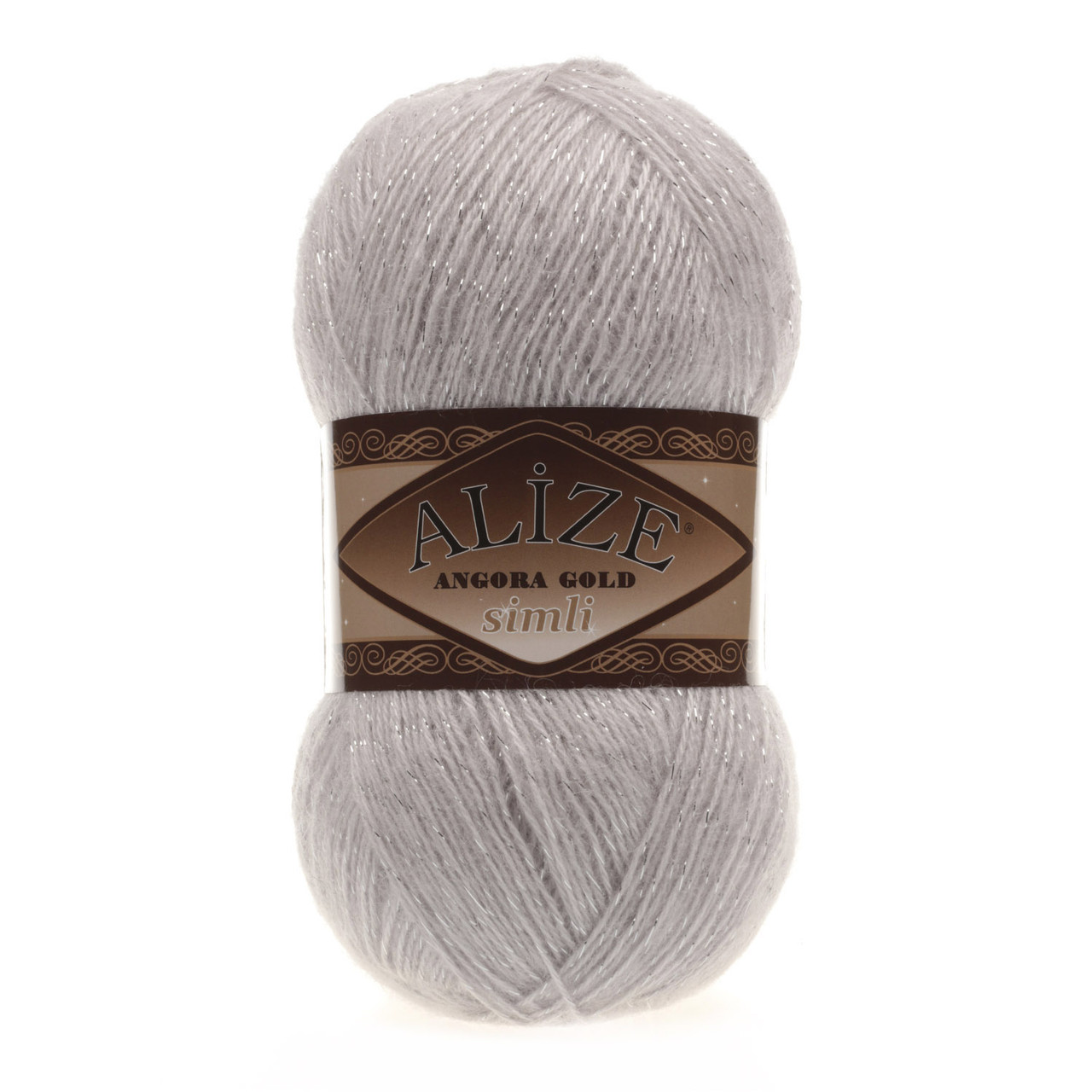Alize ANGORA GOLD SIMLI (Ангора Голд Симли) № 168 белая зима (Шерстяная ...