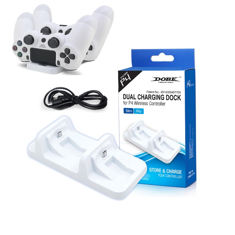 Двойная зарядка геймпадов Dualshock Playstation 4 белая PS4 Джойстики ...
