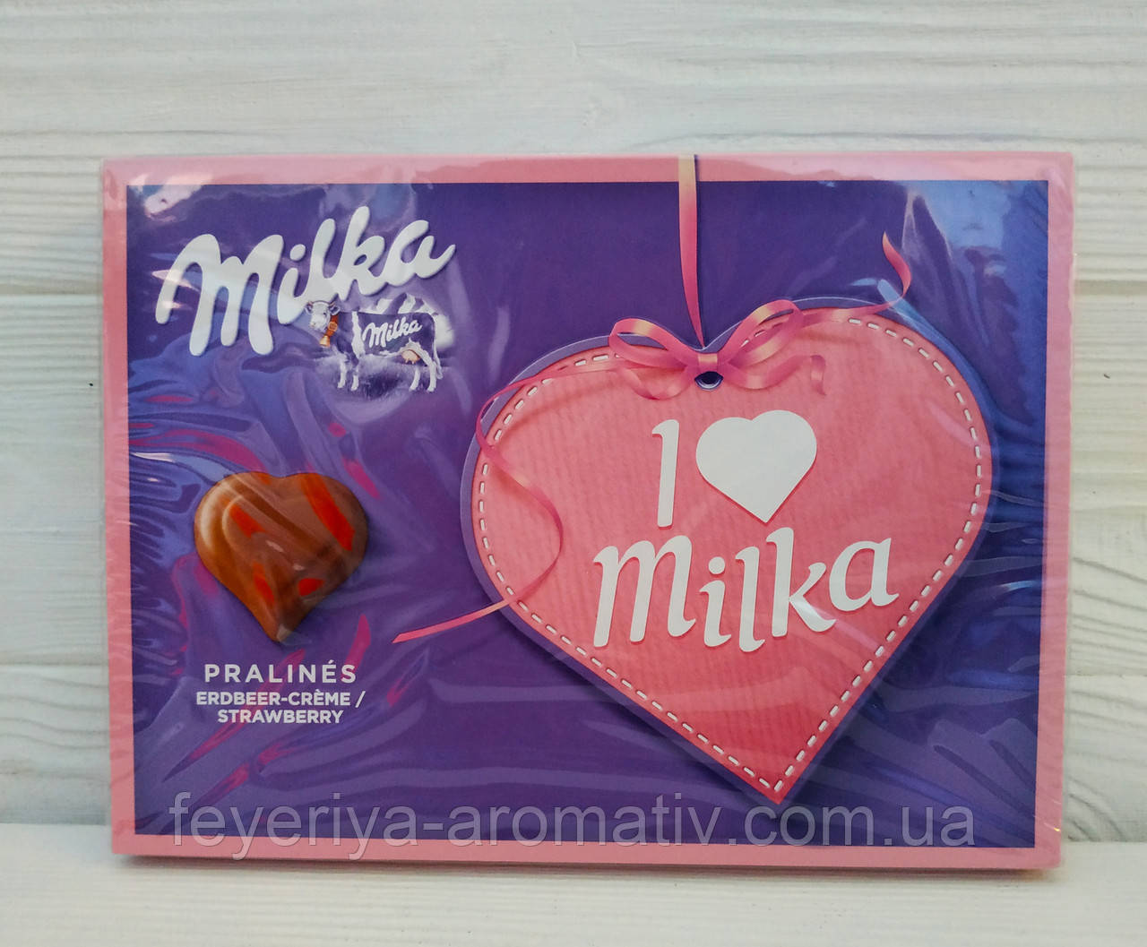 Коробка шоколадных конфет Milka I love Milka Strawberry, 110г ...