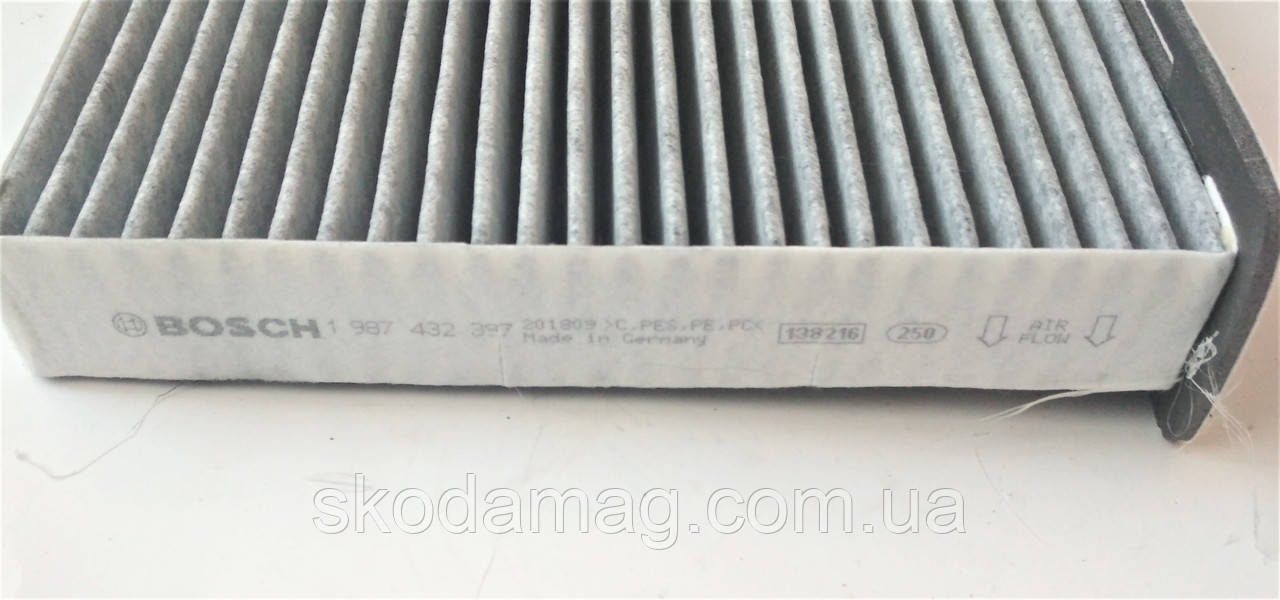 Фильтр салона угольный Шкода Октавия А5 Суперб Йети Леон Толедо BOSCH ...