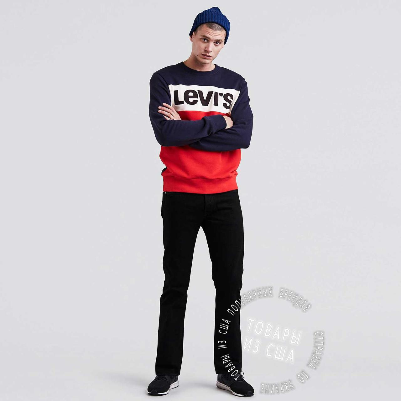 Мужские джинсы Levis 501 Black 005010660 прямые классические черные ...