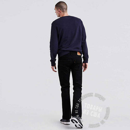 Мужские джинсы Levis 501 Black 005010660 прямые классические черные ...