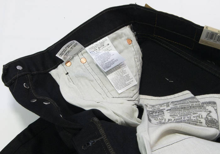 Мужские джинсы Levis 501 Black 005010660 прямые классические черные ...