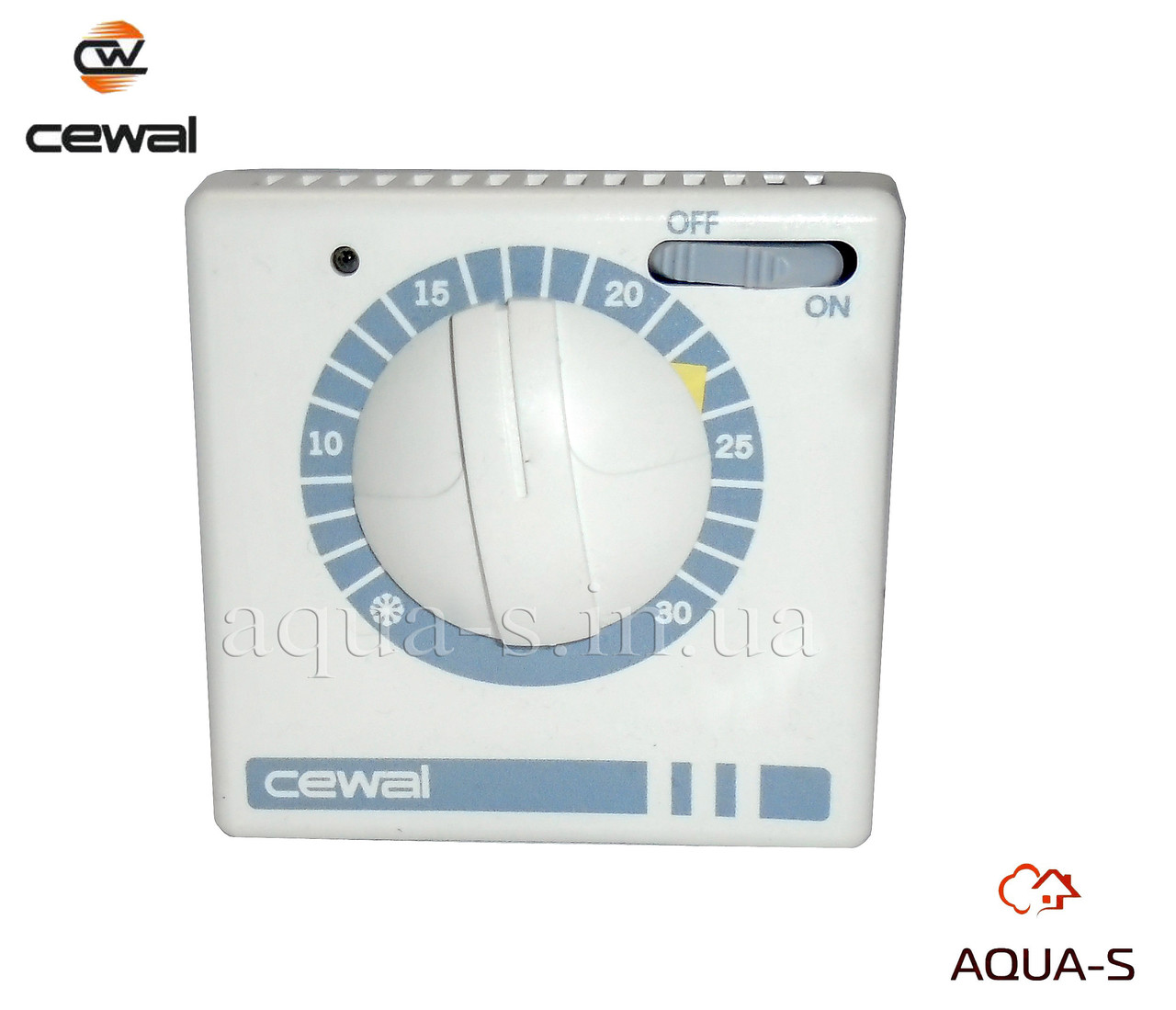 Термостат кімнатний Cewal RQ 30 механічний (з вимикачем) для опалення (Італія), ціна 561 грн ...