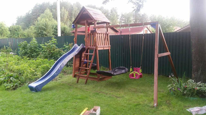 Спорткомплекс дерев'яний для дітей на дачу Blue Rabbit BELVEDERE ...