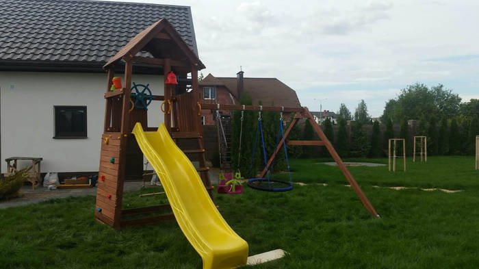 Спорткомплекс дерев'яний для дітей на дачу Blue Rabbit BELVEDERE ...