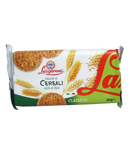 Печиво Lazzaroni Classico , Biscotti ai CEREALI ricchi di fibre , 300 г ...