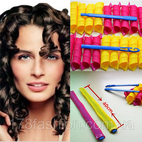 Чарівні бігуді Magic Leverag для довгого волосся 40 см. діаметр 3 див ...