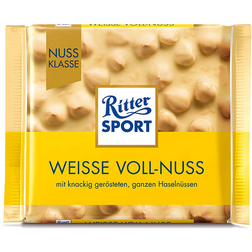 Шоколад Ritter Sport Weisse Voll-Nuss белый с орехом 100грам (ID ...