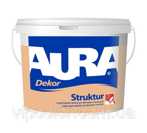 Aura Dekor Struktur Белая 10 л структурная акрилатная для декоративного оформления арт ...