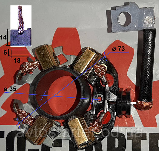 Щеточный узел стартера BMW OPEL RENAULT VOLVO Mercedes (ID#12163004 ...