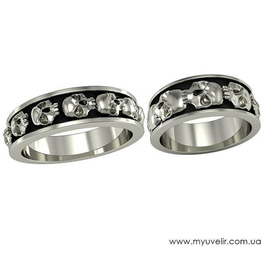 Купити Обручки Черепа, ціна 3004 грн - Prom.ua (ID# 728865386)