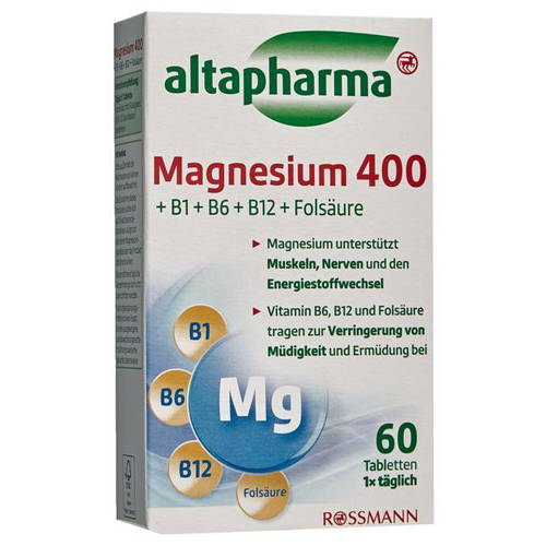 Купить Altapharma Magnesium 400+B1+B6+B12+Folsäure - Магнезия 400 мг+В1 ...