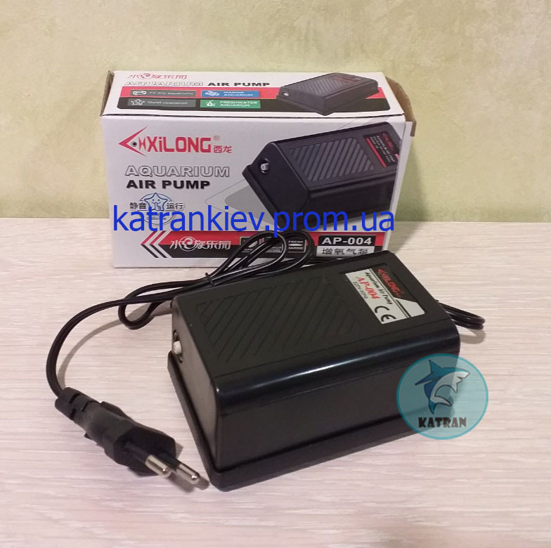 Одноканальный компрессор Xilong AP-004 для аквариума до 100 л с регулировкой (ID#944140107 ...