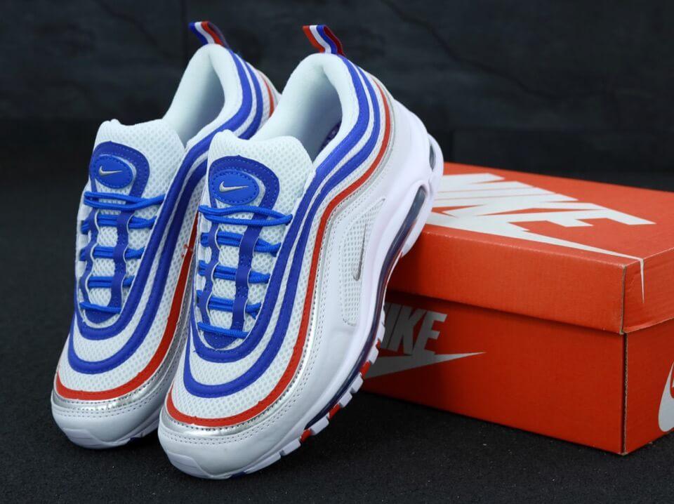 Купить Кроссовки Nike Air Max 97 White Blue Red (мужские Найк Аир Макс ...