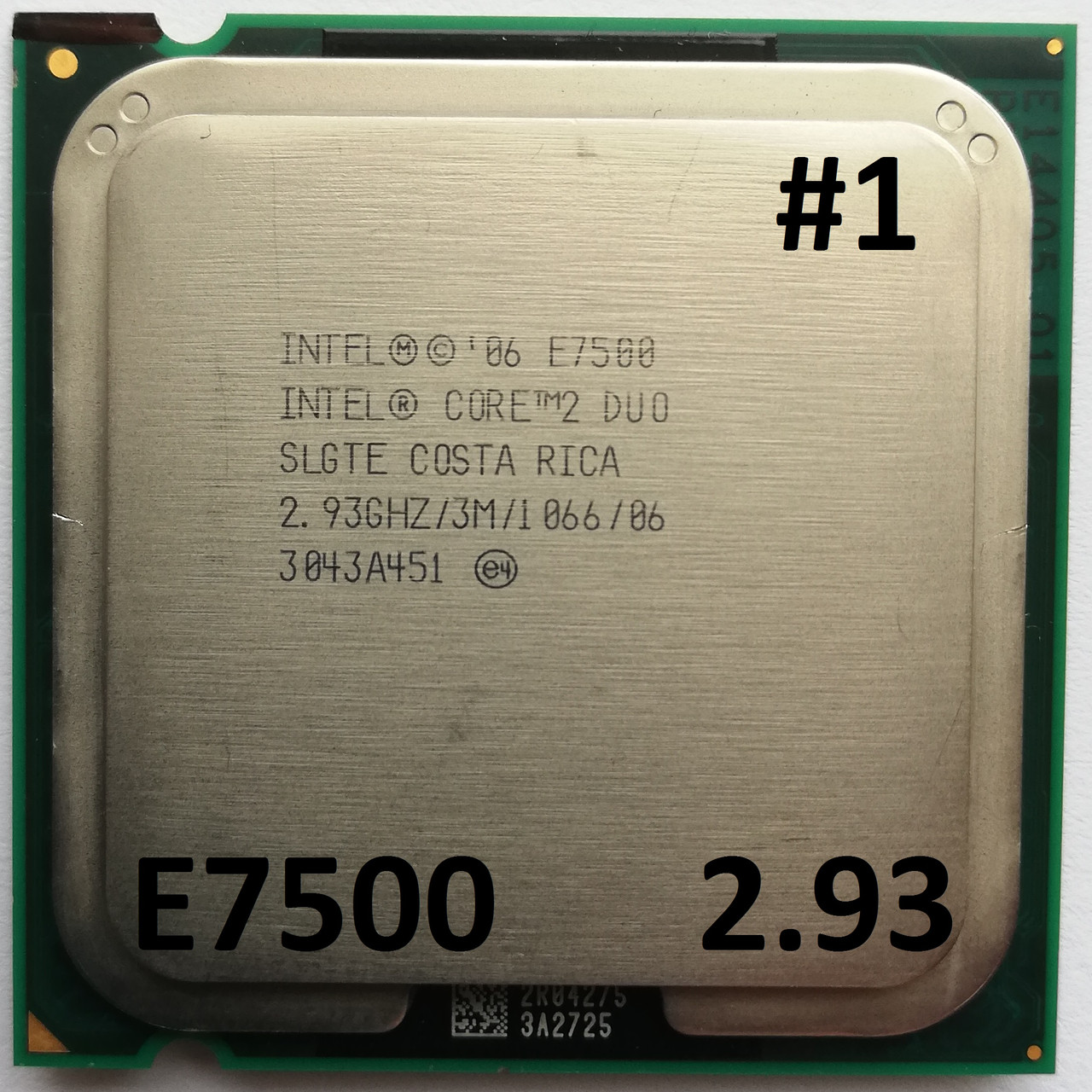 Процессор ЛОТ#1 Intel Core 2 Duo E7500 R0 SLGTE 2.93 GHz 3 MB Cache ...