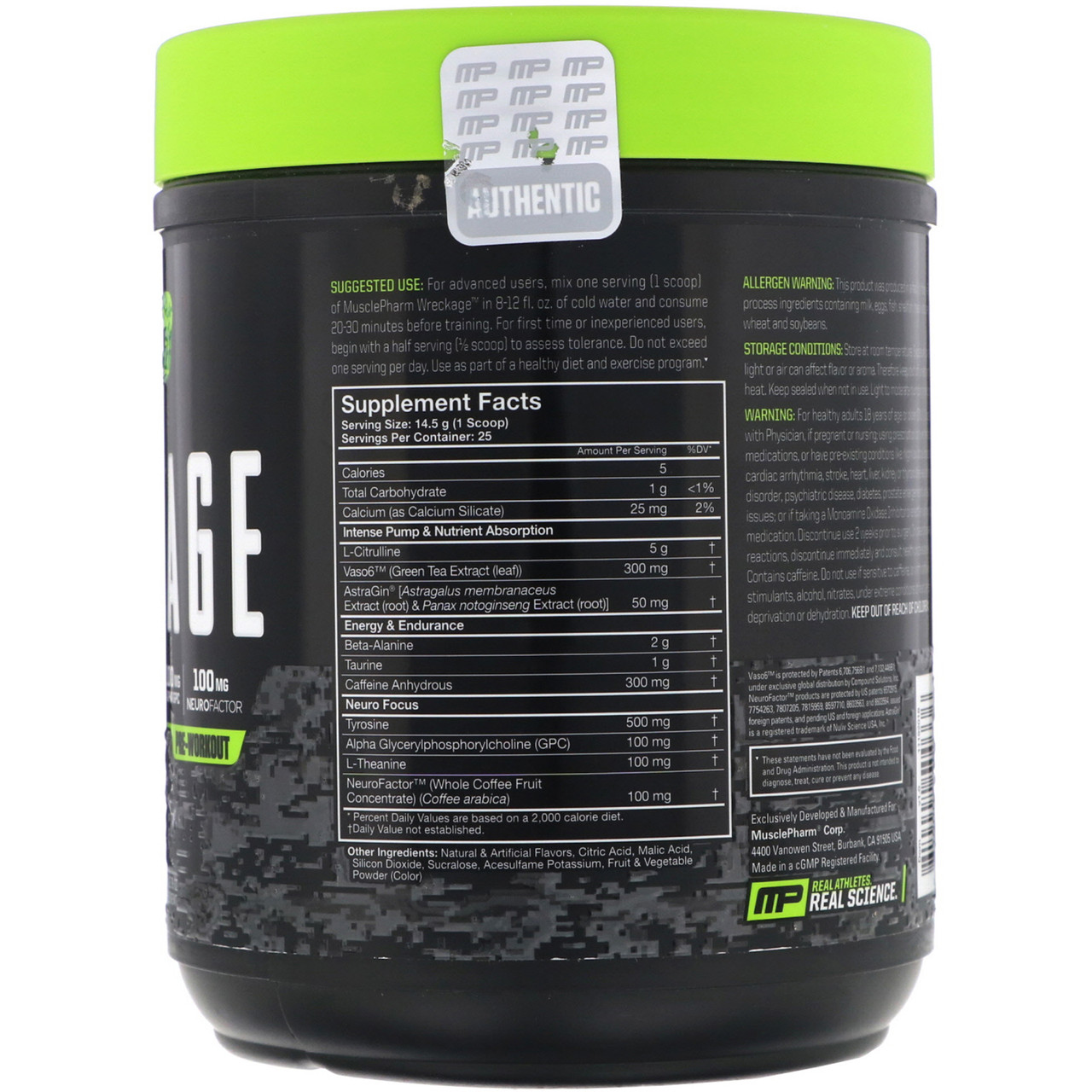Купить MusclePharm, Wreckage Pre-Workout, Watermelon, 12.79 oz (362.5 g), цена 2606 ₴ — Prom.ua ...