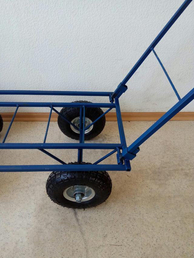 Тележка грузовая четерехколесная складная с надувными колесами (размер ...