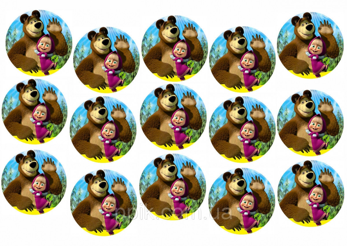 Вафельная Картинка Маша и Медведь — Купить Недорого на Bigl.ua (953878161)