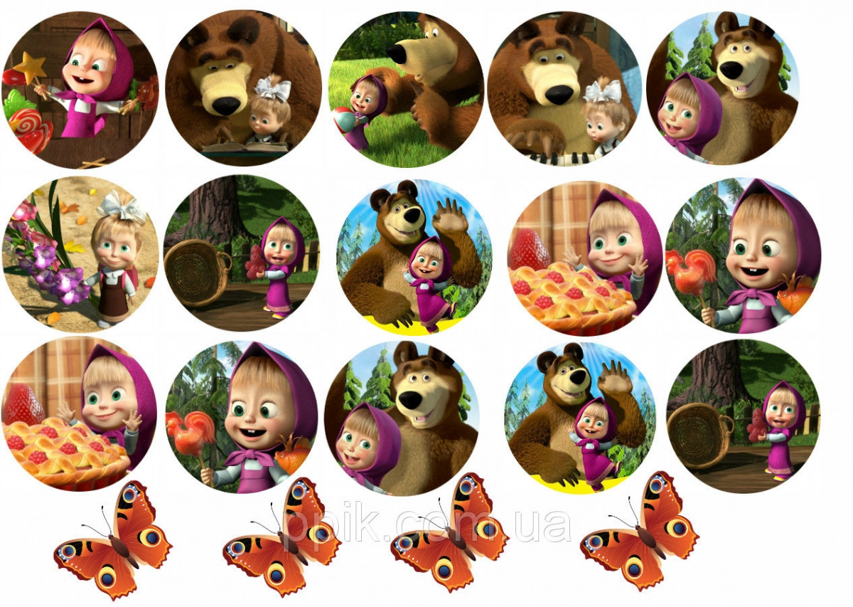 Вафельная Картинка Маша и Медведь 2 — Купить Недорого на Bigl.ua ...