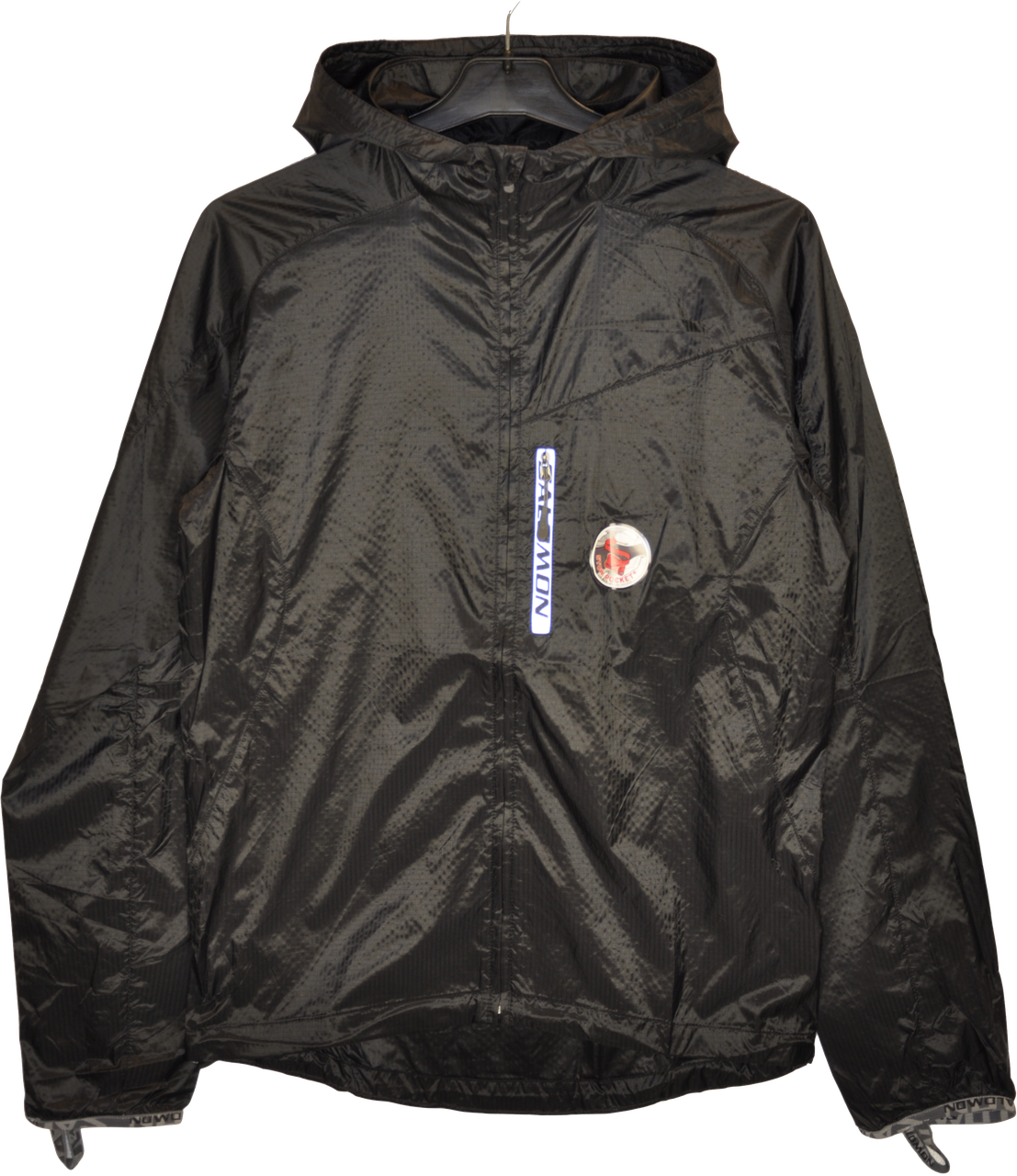 Летняя черная мужская ветровка Salomon без подкладки легкая "карманная ...