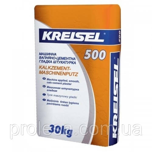 Купить Гладка машинна цементно-вапняна штукатурка Kreisel 500 Kalkzement-Maschinenputz (25кг ...