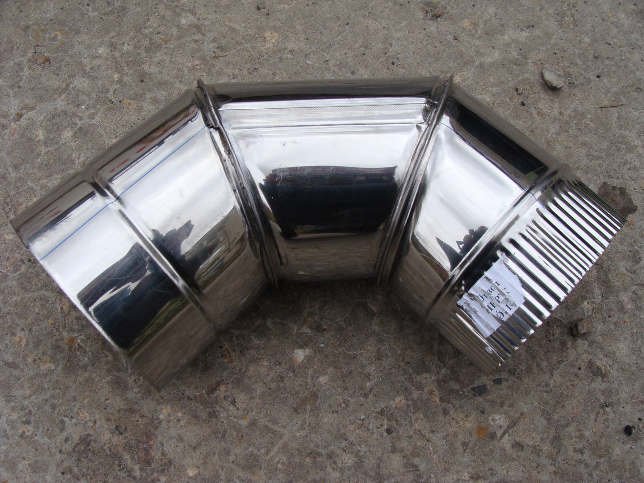 Колено для дымохода нержавеющее (90 градусов), d 130 мм: продажа, цена ...