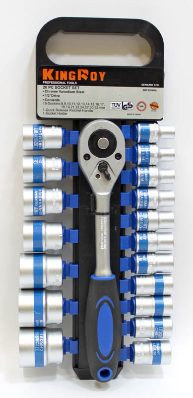 Набір головок з трещеткой King Roy 020-MJA (20 предметів), ціна 1607 грн — Prom.ua (ID#97176610)