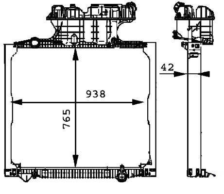 Радиатор охлаждения двигателя MAN TGA TGS, TGX Радіатор MAN TGA ...
