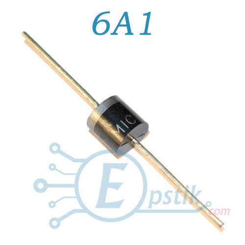 Купить 6A1, диод выпрямительный 6А, 100В, R-6, цена 2 ₴ — Prom.ua (ID ...