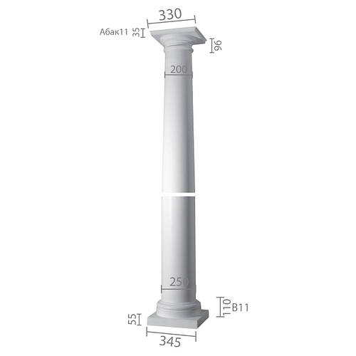 Купить Колонна из гипса, гипсовая колонна ка-11 (энтазис), цена 7031.20 ...
